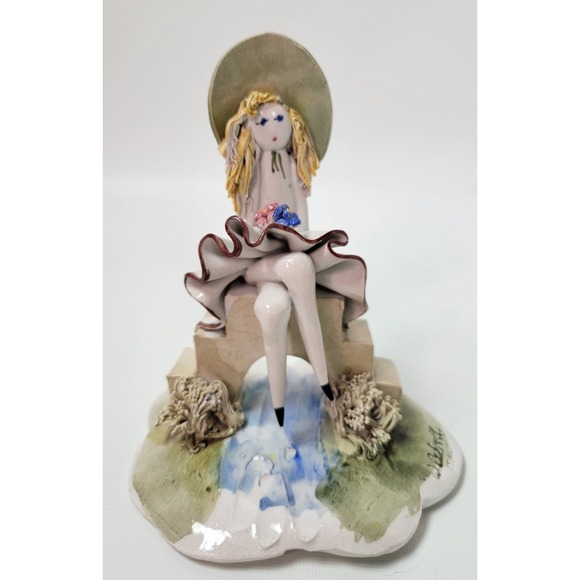 W. Cabrelli | Art | Vintage W Cabrelli Ceramic Art Figurine Girl ...